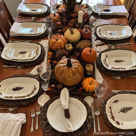 Thanksgiving Table Setup Stable Diffusion Online