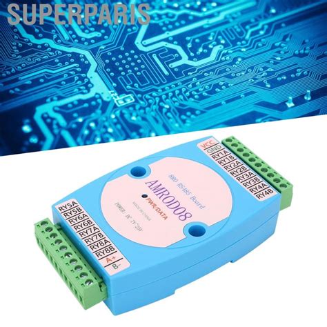 Superparis รีเลย์เอาต์พุตโมดูลควบคุม Rs485 8 แผงสำหรับการสื่อสาร Rtu เปลี่ยน Wp8025adam Shopee