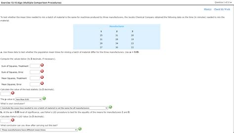 [solved] exercise 13 15 algo multiple comparison procedures question