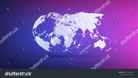 Cloud Computing Networks Concept World Map Stock Vector Royalty Free 1310829692 Shutterstock
