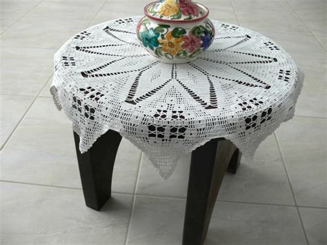 Handmade White Crochet Doily Naxos Art