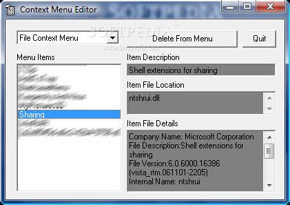 Portable Context Menu Editor Download Softpedia