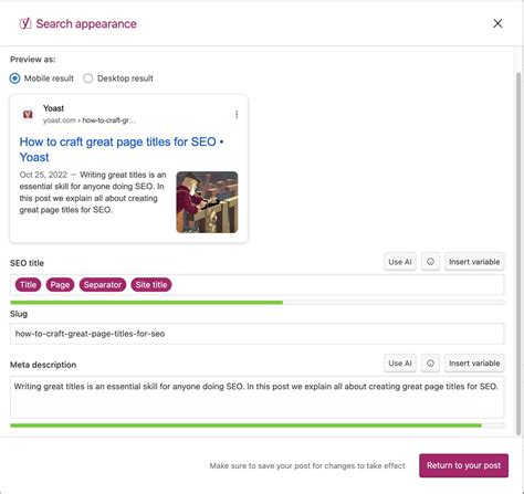 How To Use The Search Appearance Preview In Yoast SEO Yoast
