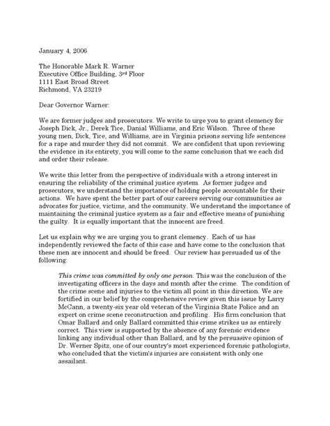 Clemency Letter From Former Judges And Prosecutors Documentcloud