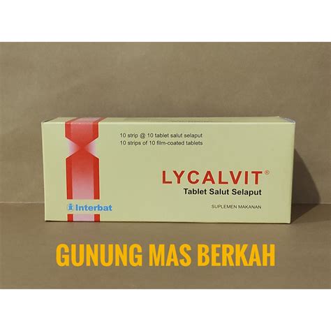 Jual Lycalvit Lycalvit Lycalfit Tablet Multivitamin Masa Pertumbuhan