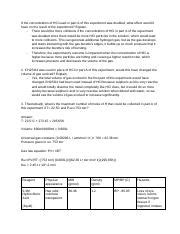 LAB Docx If The Concentration Of HCl Used In Part A Of This Experiment Was Doubled What