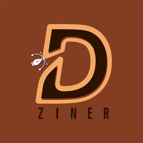 Premium Vector Designer Logo For Designers Dark Brown Logo On Brown Background