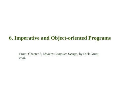Ppt 6 Imperative And Object Oriented Programs Dokumentips