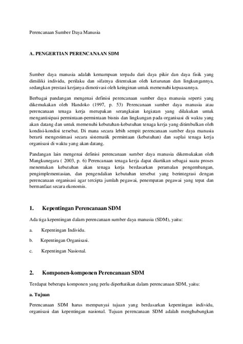 Doc Perencanaan Sumber Daya Manusia