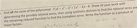 solved find all the zeros of the polynomial