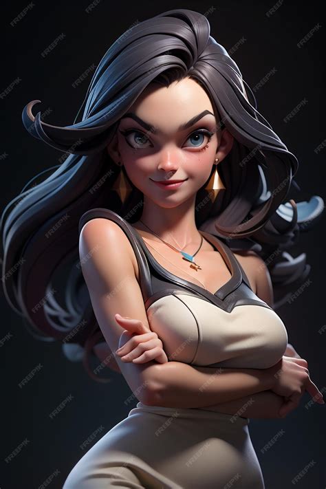Premium Ai Image 3d Rendering Cartoon Character Pretty Girl Game