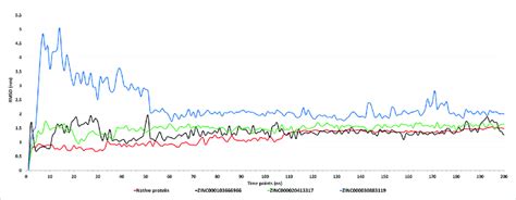 Figure Showing The Graphs Of Root Mean Square Deviation Rmsd Of