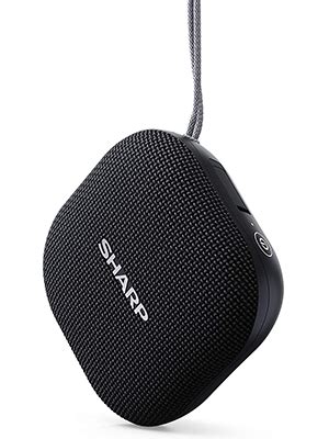 Sharp Gx Bt60 Bk Portable Waterproof Bluetooth Speaker Lightweight