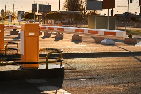 Automatic Barrier Gates For Supermarket Parking Lot Security System