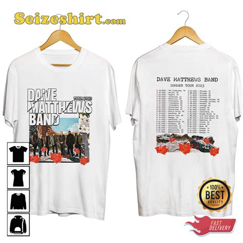 Rock Band Dave Matthews Band 2023 Tour Shirt