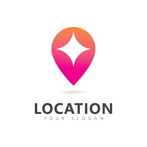 Premium Vector Abstract Location Pin Logo Icon Design