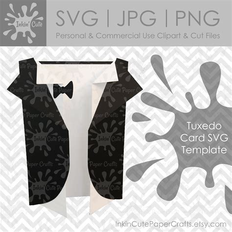 Tuxedo Card SVG Tuxedo SVG Black Tie Invitation Wedding Card SVG Wedding Svg Invitation