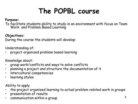 Ppt Project Related Course Pe Project Organised Problem Based