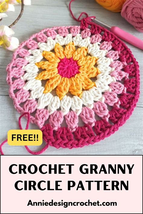 Easy Crochet Granny Circle Pattern Free Crochet Circles Crochet Circle Pattern Granny