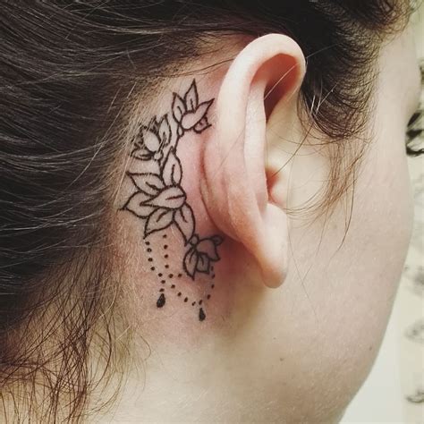 Small Inner Ear Tattoos