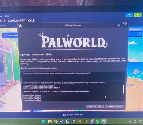 game keeps crashing loading up old world r palworld