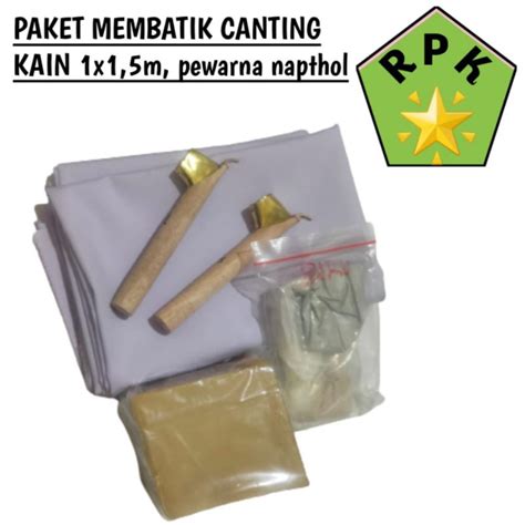 Jual Paket Alat Membatik Paket Kain 15m Naptol Canting Lilin