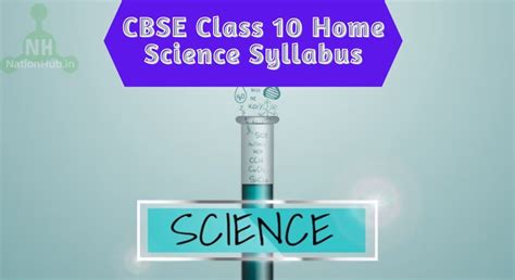 Cbse Class 10 Home Science Syllabus 2025 Pdf Important Topics