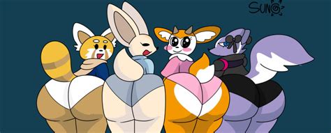 Rule 34 Aggressive Retsuko Anthro Ass Brappycatty Deer Deer Girl Fennec Fennec Fox Fenneko Fox