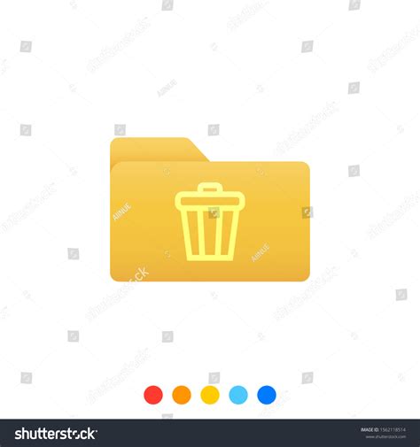 flat folder design element trash symbolfolder vector de stock libre