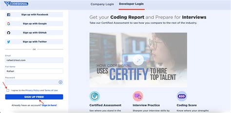 how do i log into codesignal to take an assessment codesignal