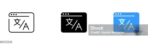 번역기 웹 사이트 설정 아이콘입니다 번역 서비스 통신 전세계 온라인 인터넷 운영자 전화 상형 문자 사전 선에 있는 벡터 아이콘 흰색 배경에 검은색과 화려한 스타일 검색
