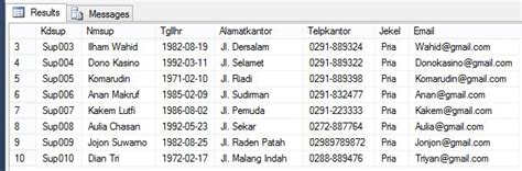 cara menampilkan data sql server query where rembang programming