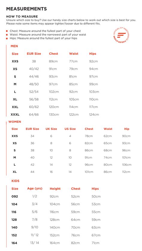 Puma Size Chart Fueler™