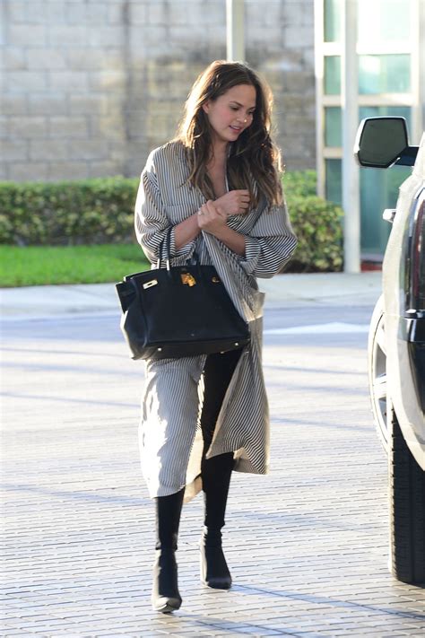 Chrissy Teigen At Miami International Airport Hawtcelebs