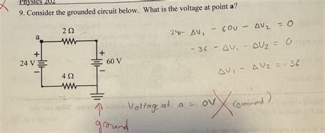 Solved Consider The Grounded Circuit Below What Is The