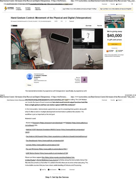 Hand Gesture Control Pdf Computing