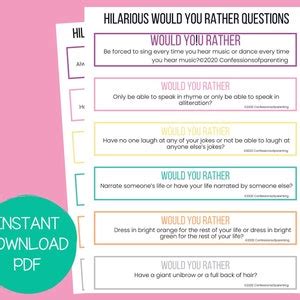 100 Hilarious Would You Rather Questions Funny Would You Rather