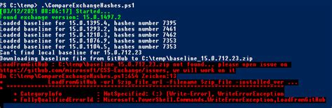 can t find local baseline for 15 0 712 23 · issue 319 · microsoft css