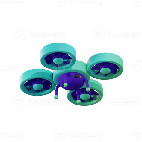 Purple Green Drone 3d Illustrations 11153622 Png