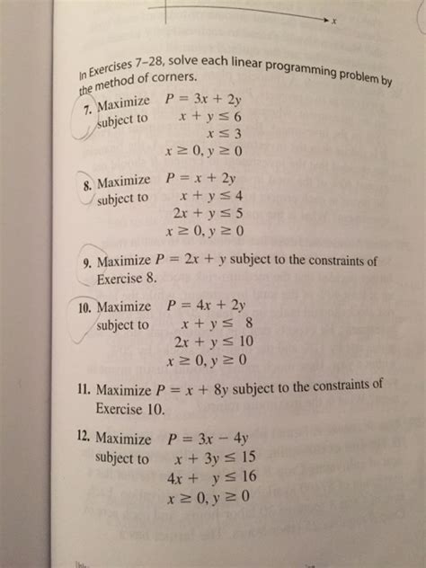 solved 7 28 solve each linear programming problem y in e
