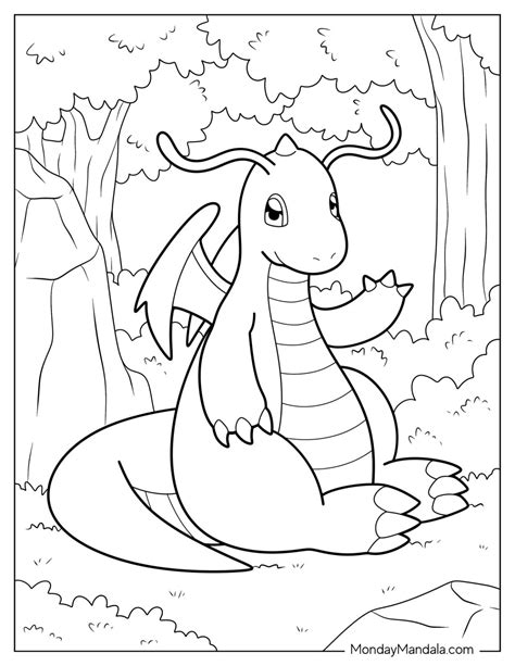 20 Dragonite Coloring Pages Free Pdf Printables Artofit