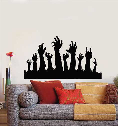 Zombie Wall Decal Wash Your Hands Fun Zombie Wall Sticker