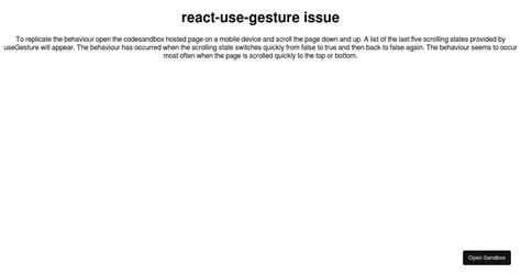 React Use Gesture Issue Codesandbox