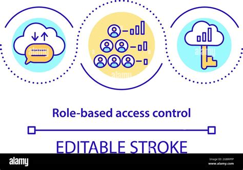Role Based Access Control Concept Icon Digital Cloud Service For