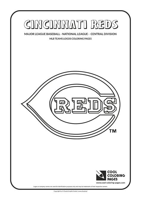 Cool Coloring Pages Cincinnati Reds Mlb Teams Logos Coloring Pages