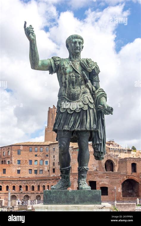Gaius Julius Caesar Statue Via Dei Fori Imperiali Central Rome Rome