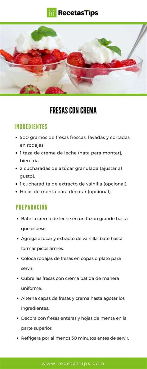 Fresas Con Crema Receta