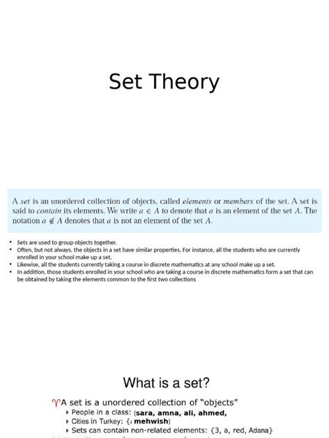 Set Theory Pdf