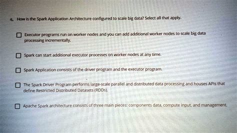 solved how is the spark application architecture configured to scale