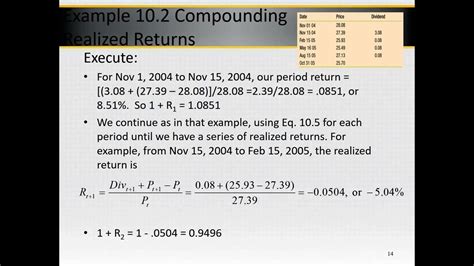 Realized Return Compounded Return Youtube